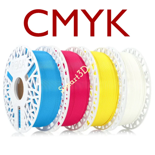 Filament ROSA3D / PLA Starter / SET "LITHOPHANE" CMYK / 1,75 mm / 4x1 ...